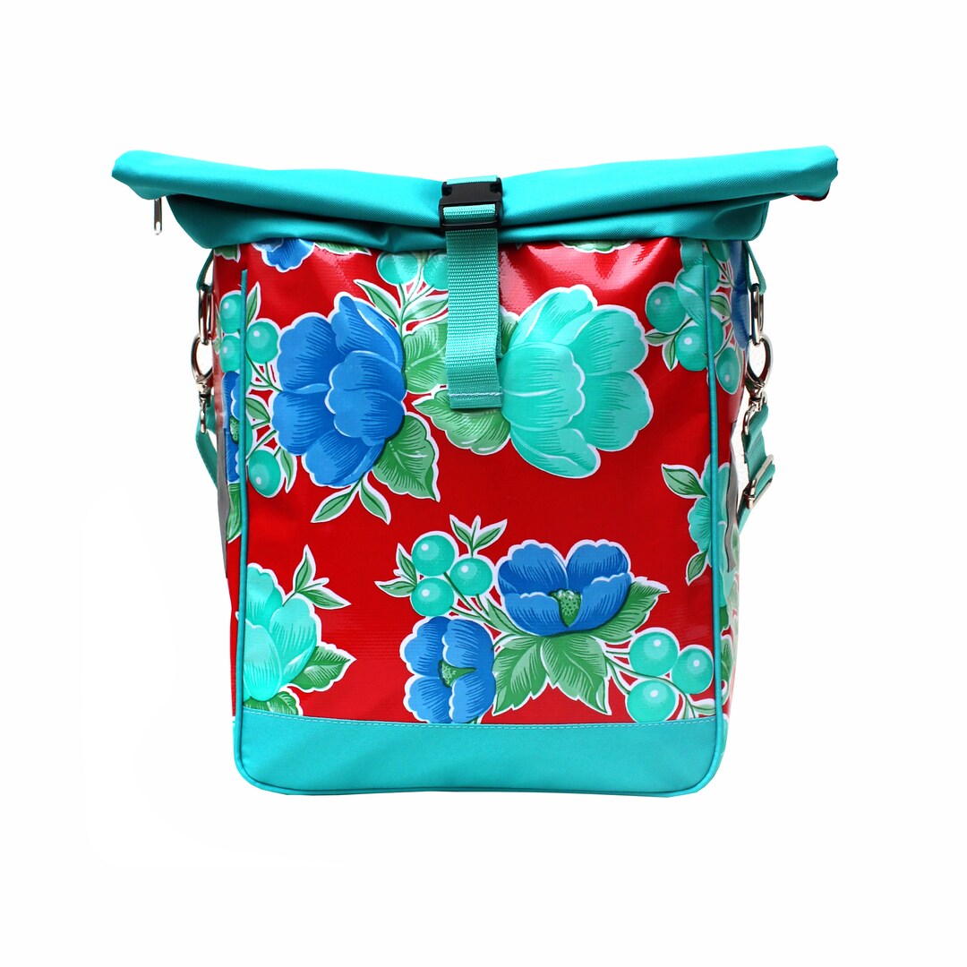 Waterproof Bicycle Bag Bike Panniers From Oilcloth, With Blossom ...