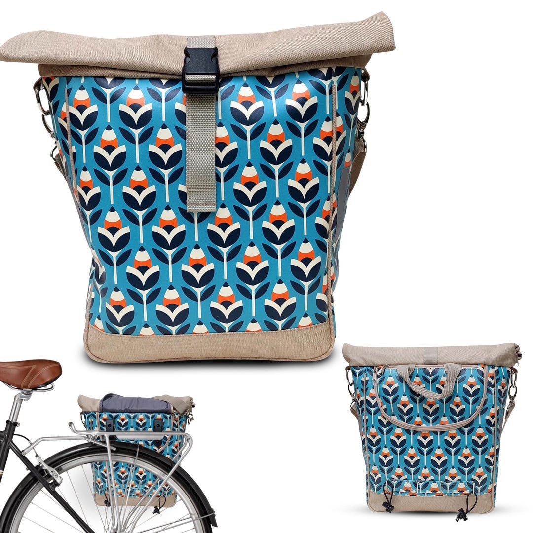 IKURI Bicycle Pannier Onetask for Woman Waterproof Fabric -bike Bag ...