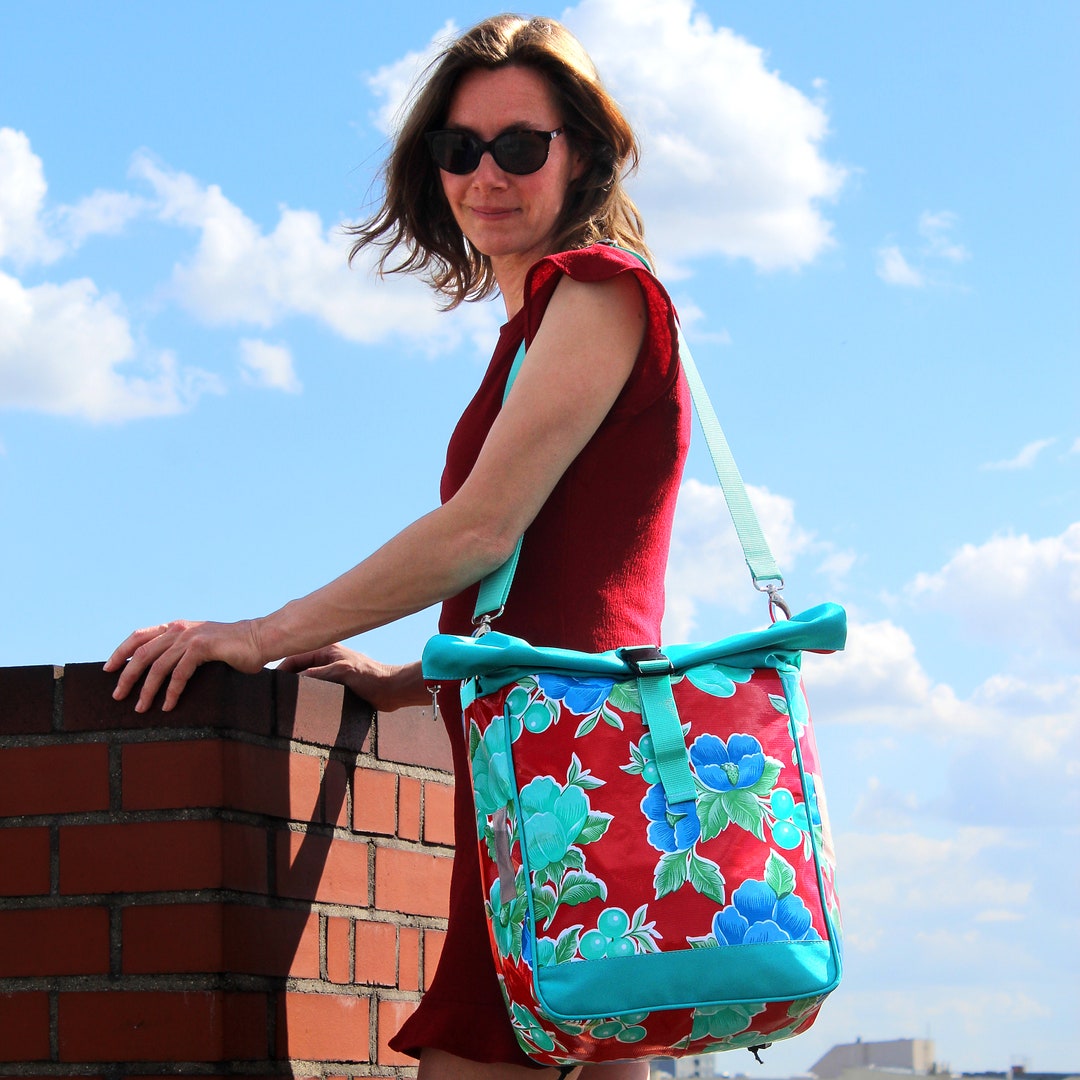 Waterproof Bicycle Bag Bike Panniers From Oilcloth, With Blossom ...