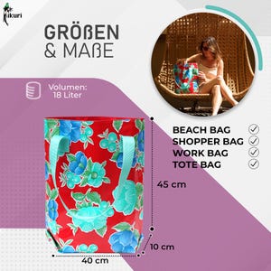 IKURI Shopping Bag Waterproof - Shoulder Tote Bag for Woman Lightweight ...