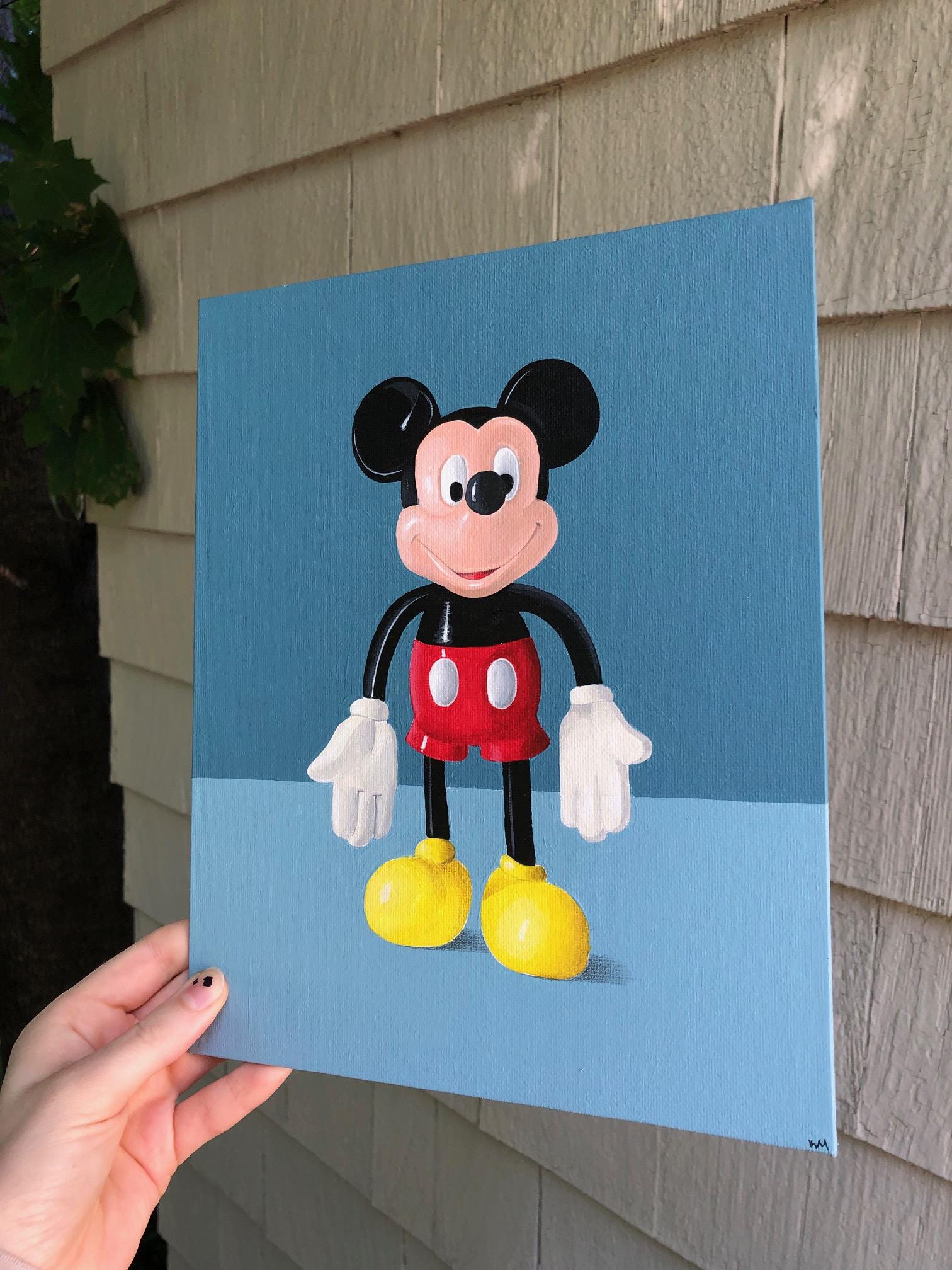 Original Mickey Mouse Acrylic Painting 8x10 Inches - Etsy