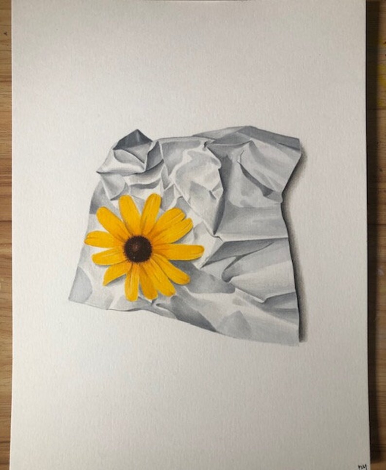 Original Colored Pencil Realism Drawing 9x12 Inches - Etsy