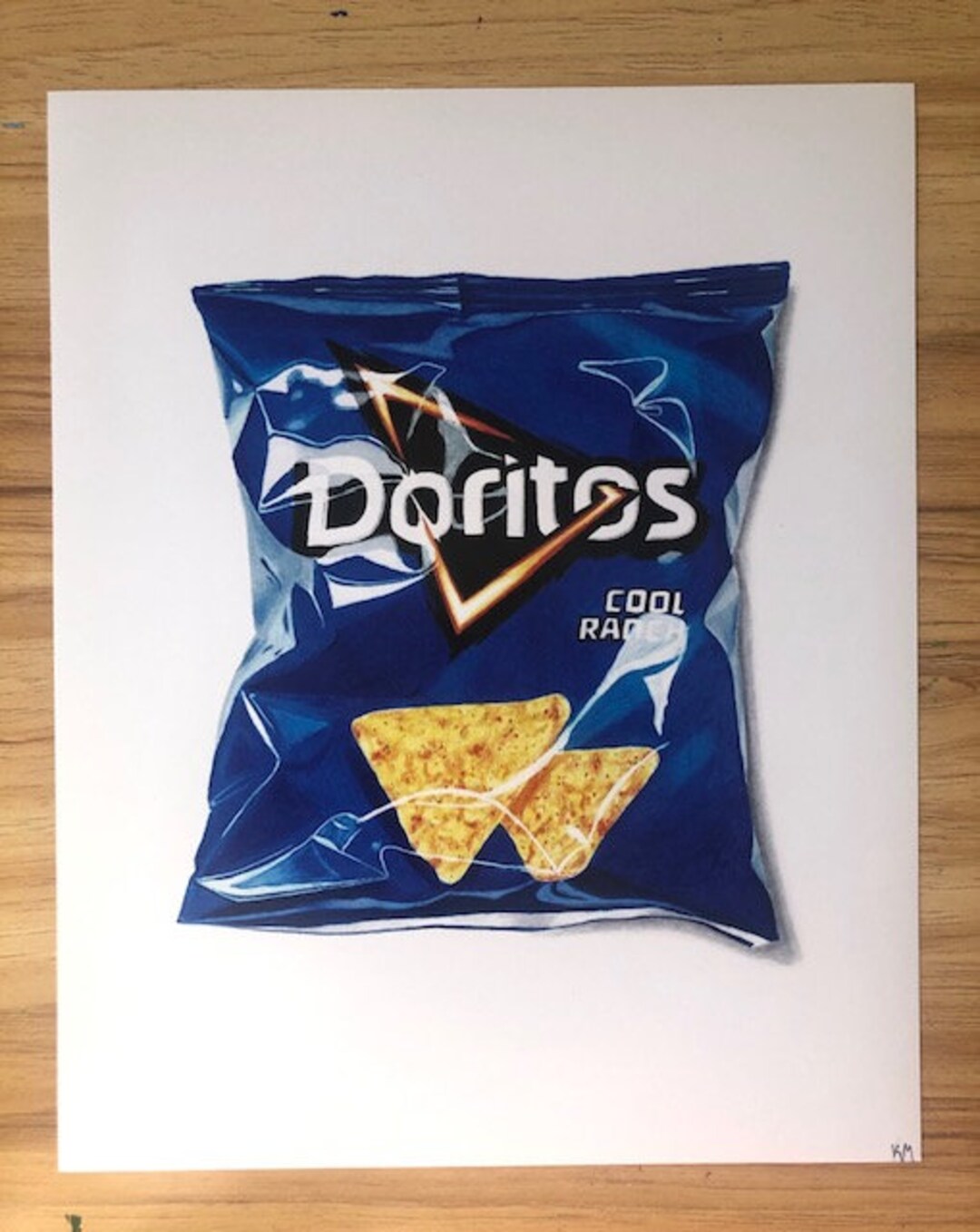PRINT 8x10 Inches Drawing of Doritos - Etsy