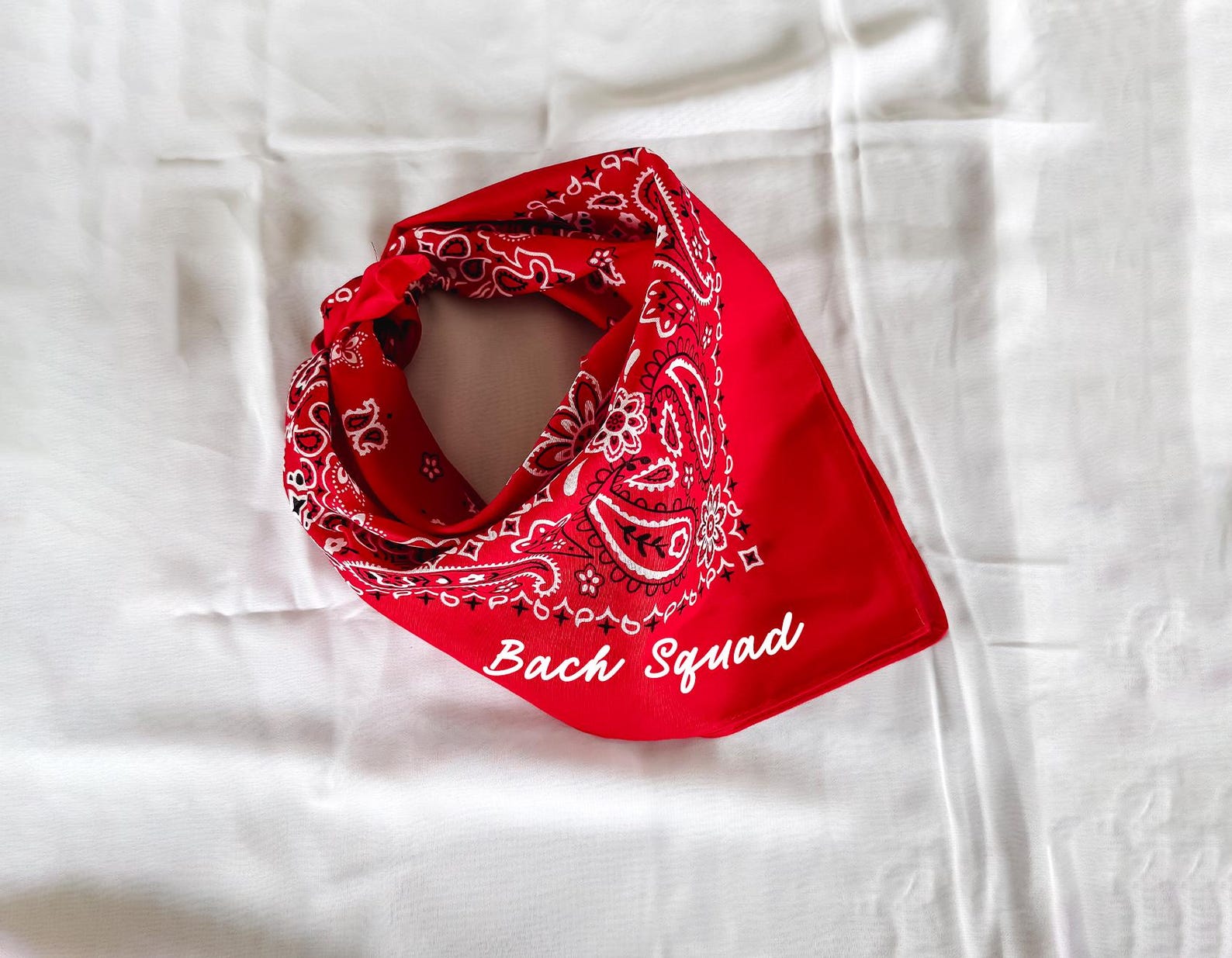 Custom Bandana, Red Bandana, Personalized Bandana, Bride Bandana ...