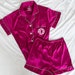 Custom Pink Pajamas, Hot Pink Pajamas, Berry Pajamas, Wedding Pajamas ...