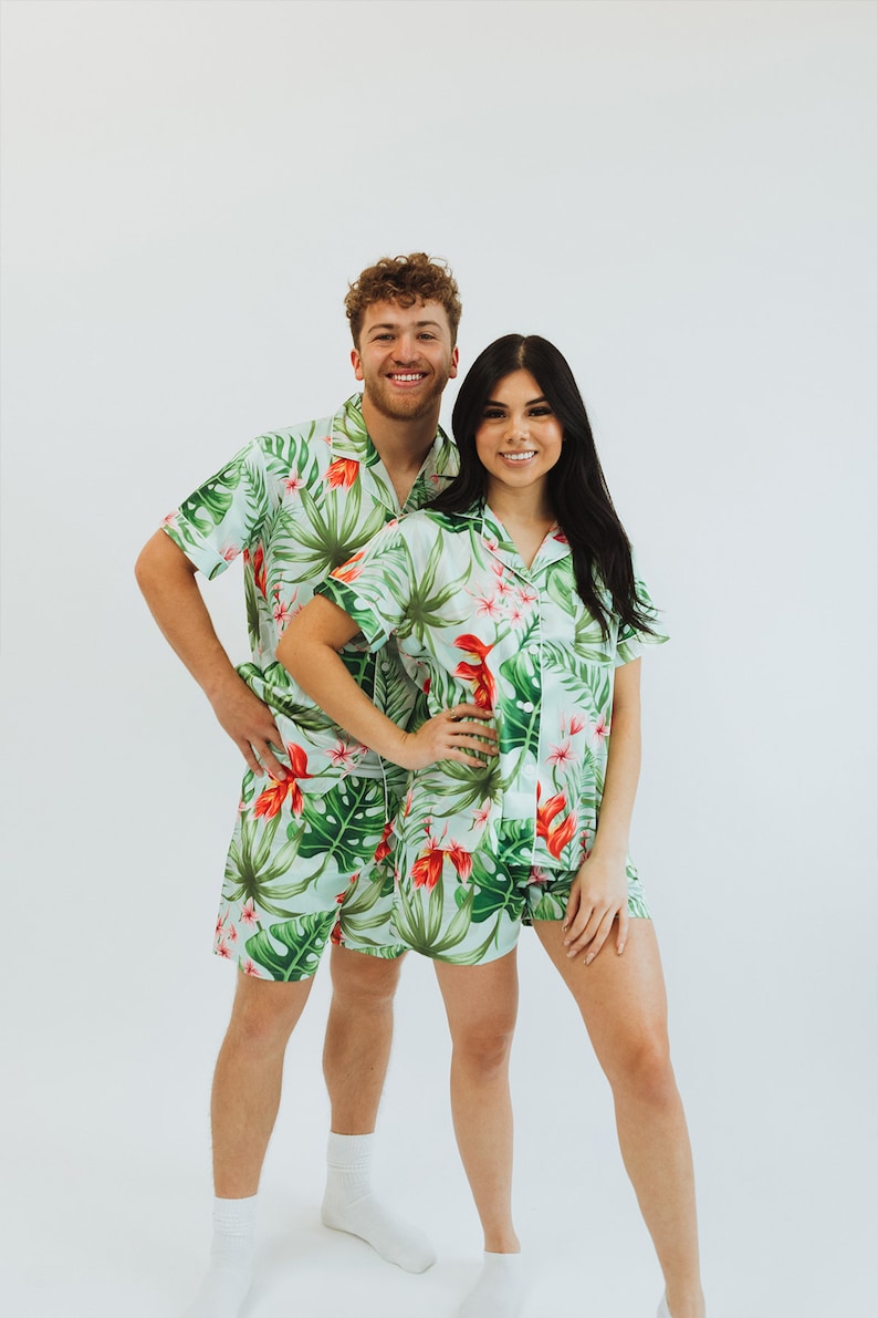 Custom Tropical Pajamas Holiday Pajama Set Family Pajamas - Etsy