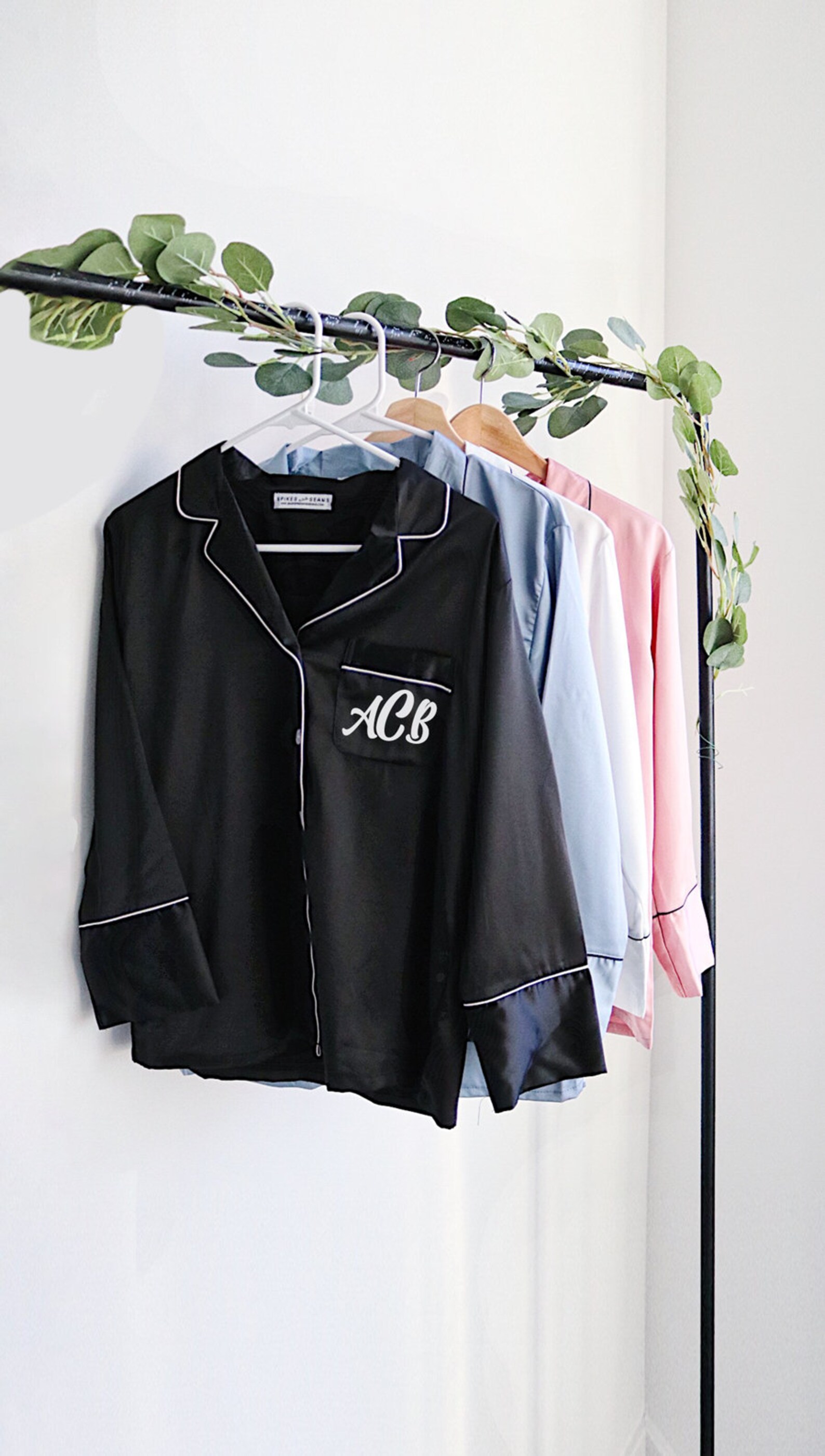 Monogram Pajamas, Long Sleeve Pajamas, Custom Wedding Pajama Sets ...