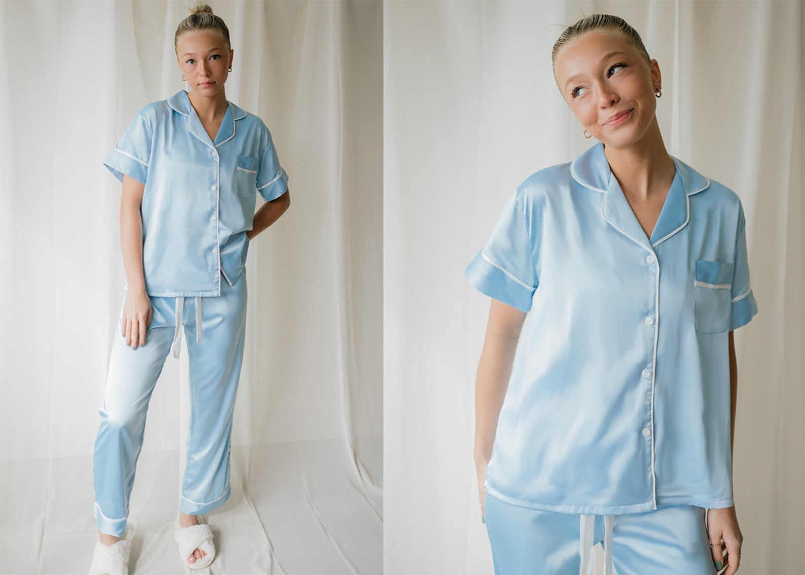 Something Blue, Blue Wedding Pajamas, Pajama Pants Set, Baby Blue ...