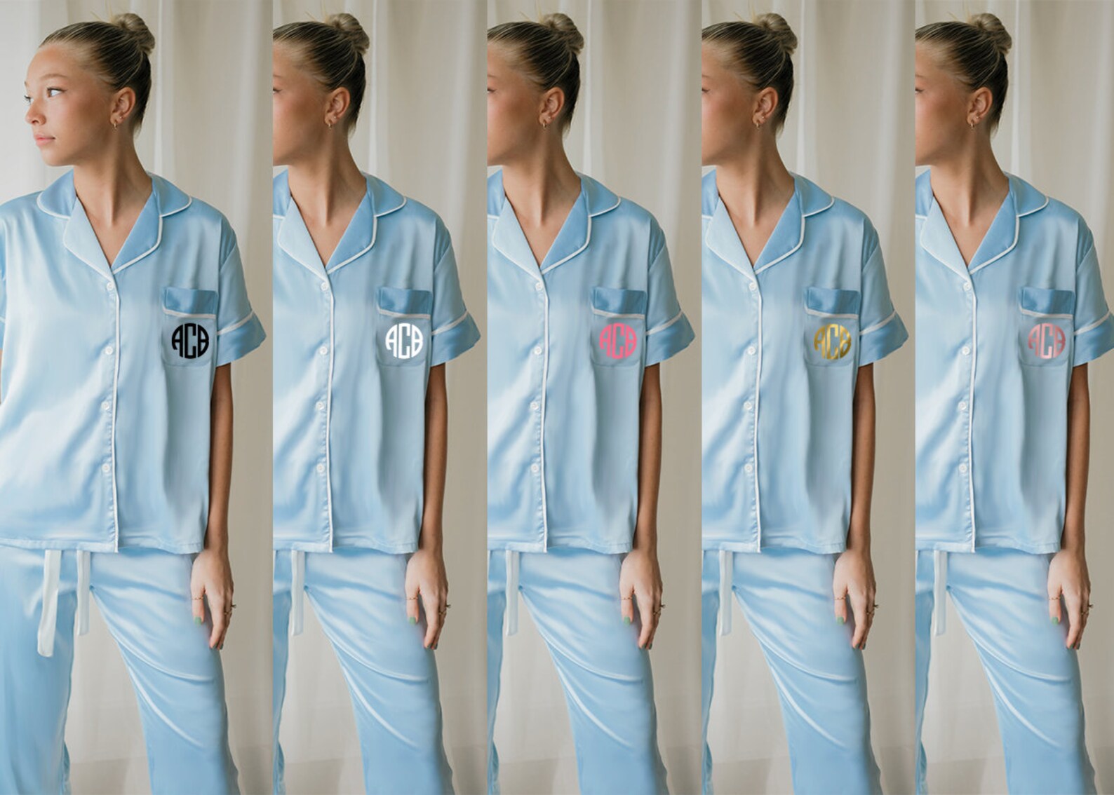Something Blue, Blue Wedding Pajamas, Pajama Pants Set, Baby Blue ...