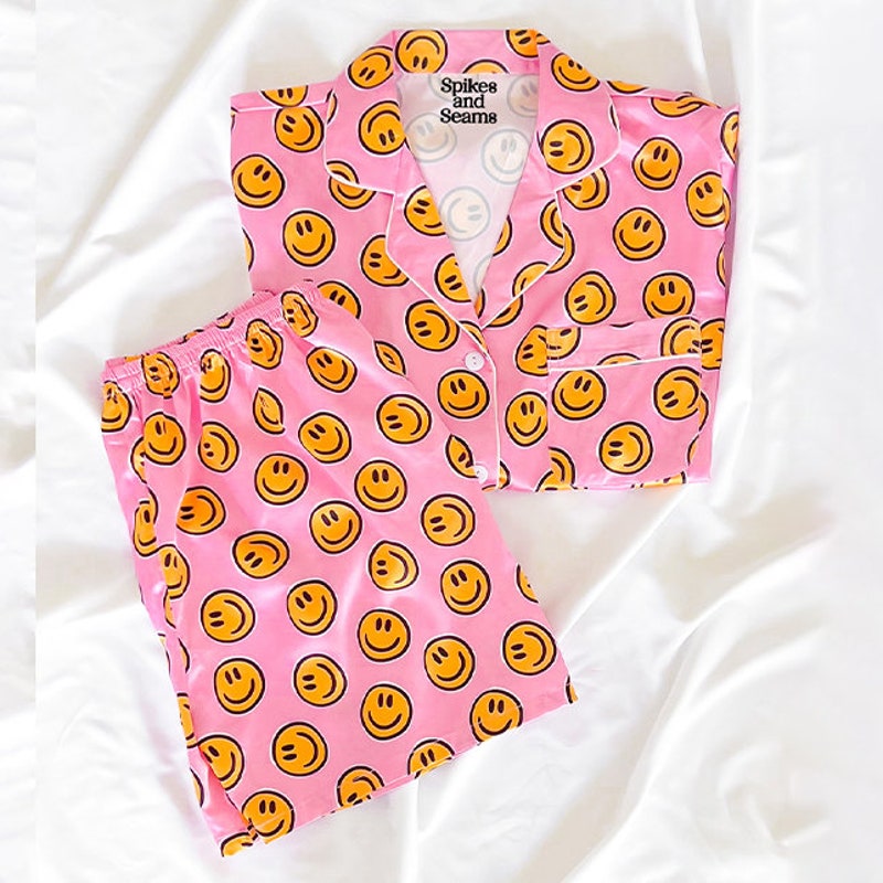 Pink Women Silk Pajamas - Etsy