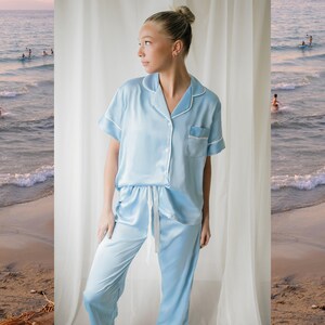 Something Blue, Blue Wedding Pajamas, Pajama Pants Set, Baby Blue ...