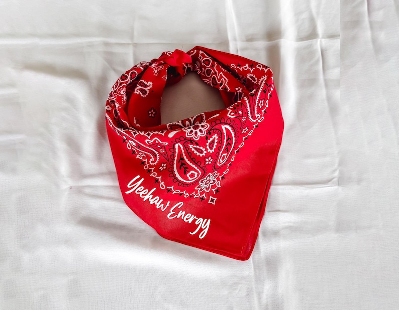 Custom Bandana, Red Bandana, Personalized Bandana, Bride Bandana ...