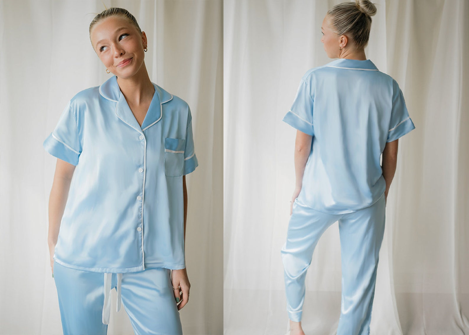 Something Blue, Blue Wedding Pajamas, Pajama Pants Set, Baby Blue ...