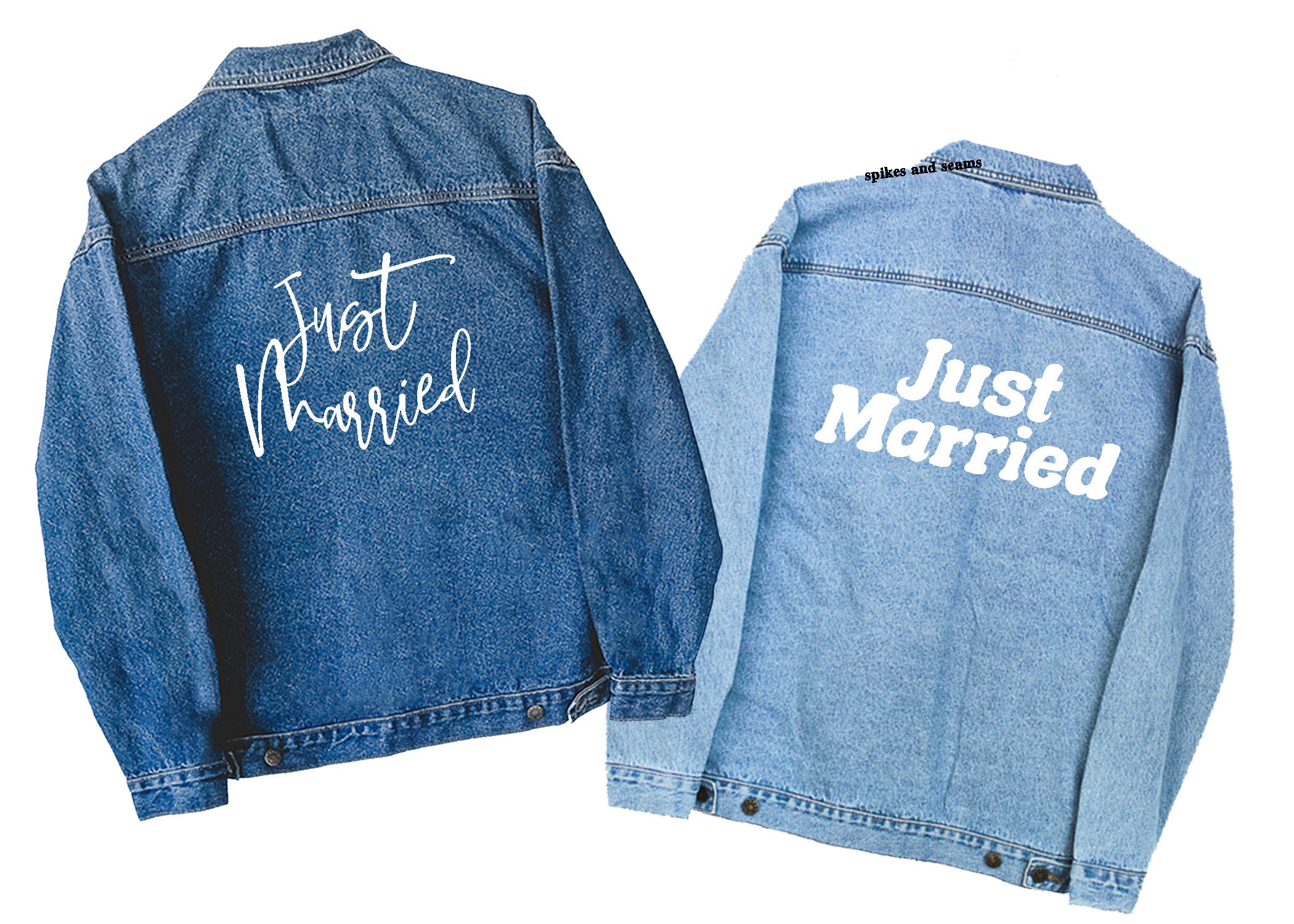 Just Married Wedding Denim Jacket Wedding Jacket Wedding | Etsy