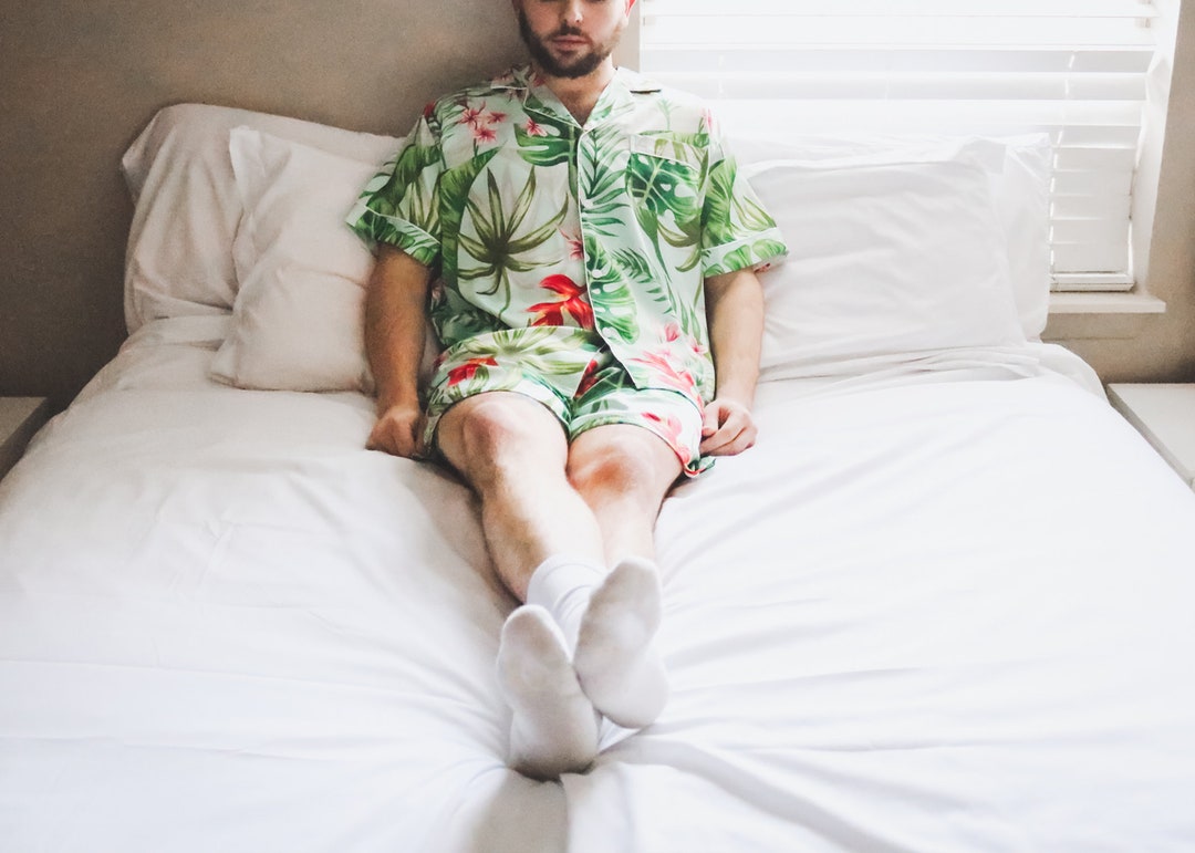 Men's Tropical Pajama Set, Mens Hawaiian Pajamas, Monogram Pajamas ...