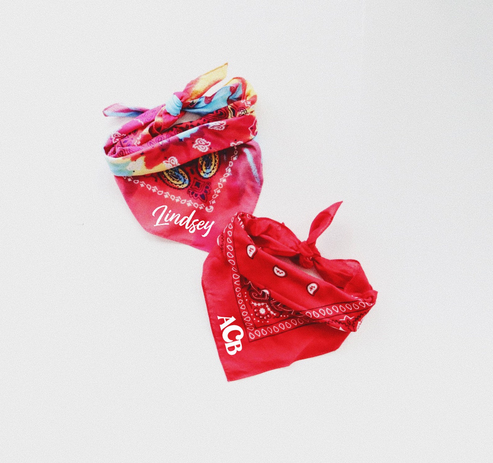 Custom Bandana Red Bandana Personalized Bandana Bandana - Etsy