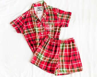 Red Plaid Long Sleeve Lounge Set - Etsy