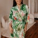 Satin Tropical Robe, Bridesmaid Robe, Hawaiian Robe, Bridal Party Robes ...
