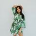 Green Palm Leaf Robe, Bridesmaid Robe, Hawaiian Robe, Bridal Party ...