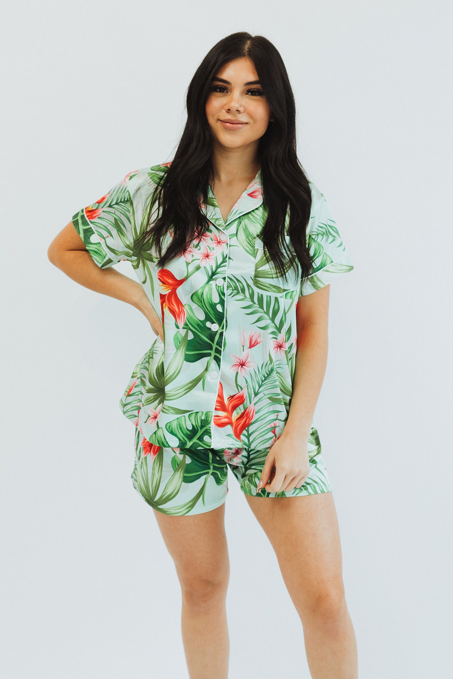 Custom Tropical Pajamas Holiday Pajama Set Family Pajamas - Etsy