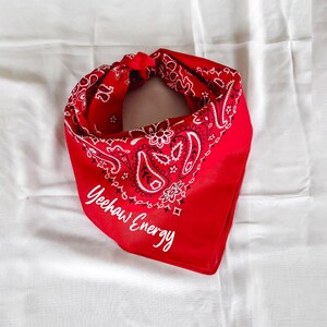 Custom Bandana, Red Bandana, Personalized Bandana, Bandana, Bride ...