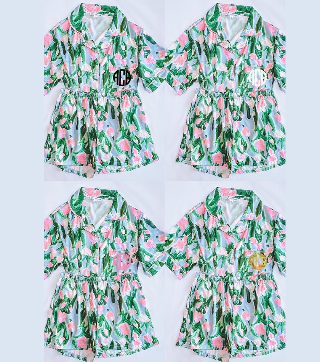 Pastel Pajamas, Flower Pattern Pajamas, Flower Pajamas, Flower Print ...