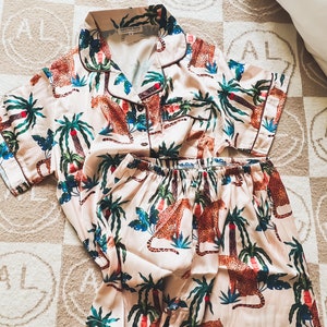Custom Tropical Pajamas, Palm Tree Pajamas, Jungle Pajamas, Palm Leaf ...