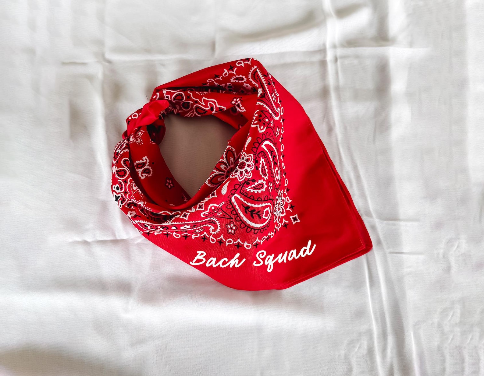 Custom Bandana, Red Bandana, Personalized Bandana, Bandana, Bride ...