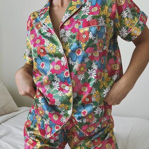Custom Floral Pajamas, Flower Power Pajamas, Wedding Pajama Sets ...