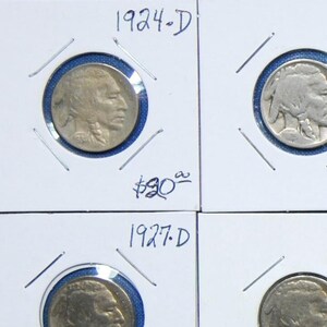 15 Buffalo Nickels 1916 to 1929-S - Etsy