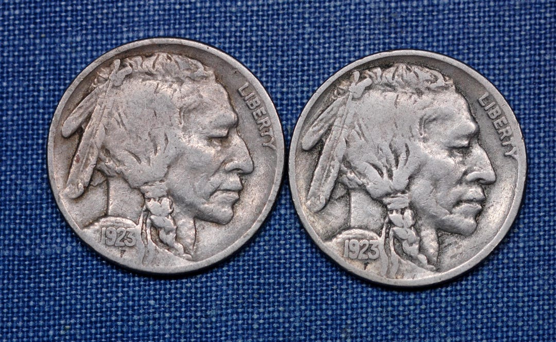Buffalo Nickels 1923 & 1923-S, Nice Looking Coins, Lot A - Etsy