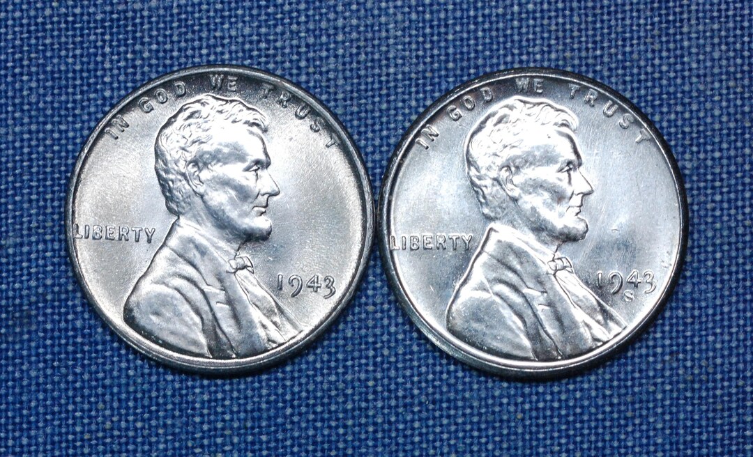 1943 & 1943-S Uncirculated WWII Steel Pennies Beautiful Surfaces - Etsy