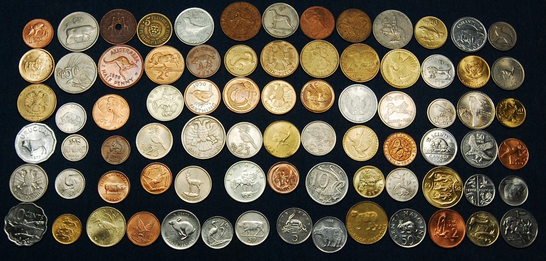 Animals - 50 Coins With Images of Animals & Sea Life - Lots of Variety ...