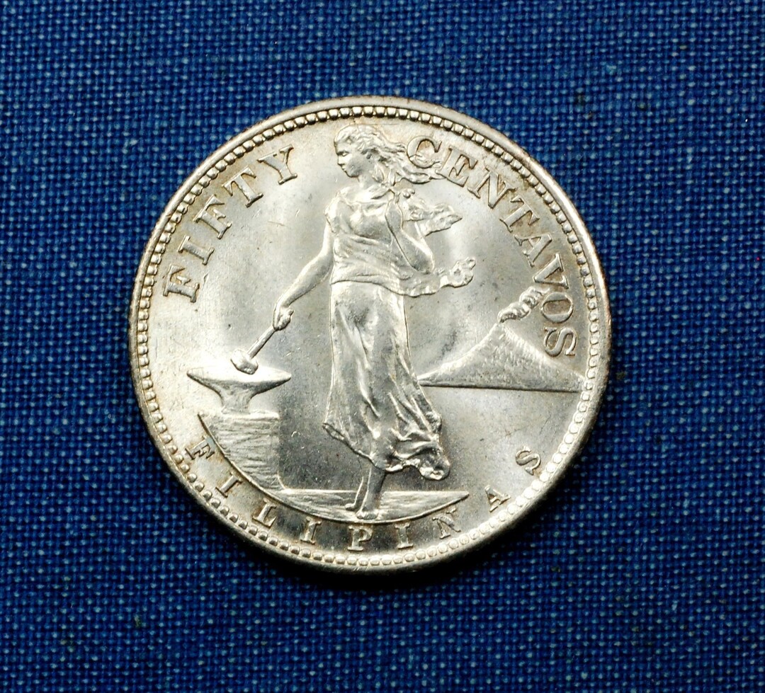 Philippines 50 Cent Silver 1944-1945 - Etsy