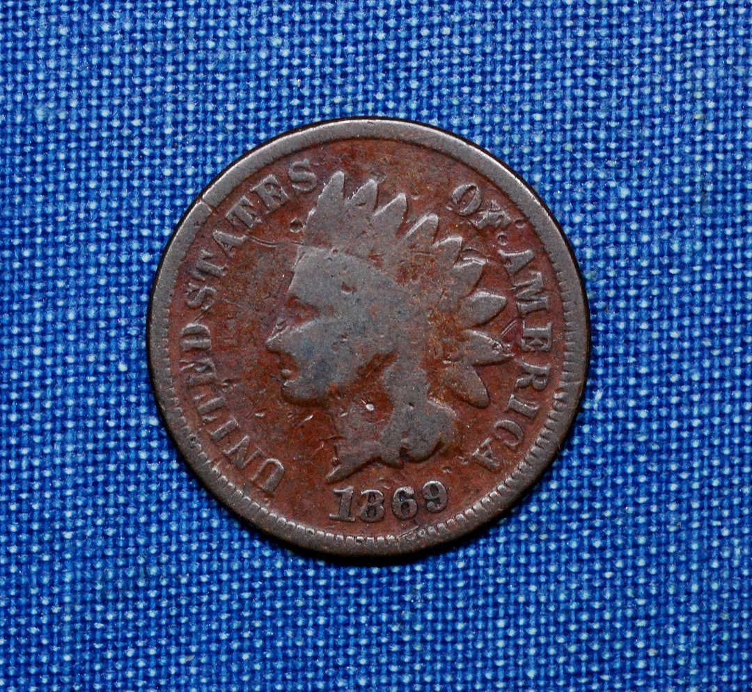 1869 Indian Head Penny Lot B, Better Date - Etsy