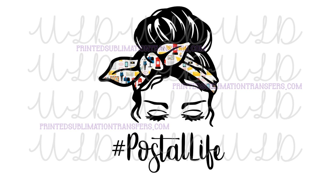 Postal Life PNG Digital Design for Screens or Sublimation *instant ...