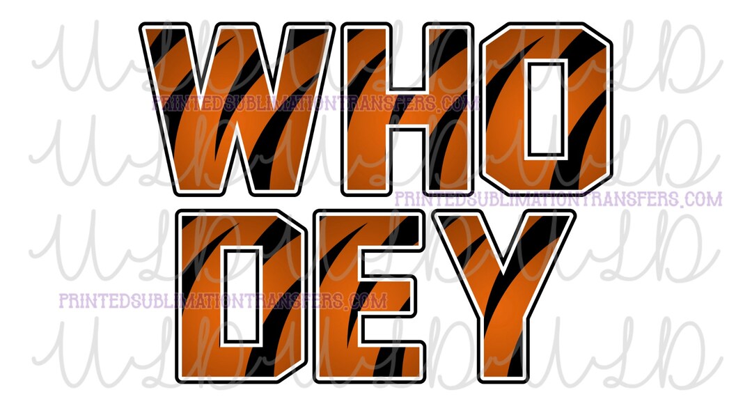 Who Dey PNG Sublimation, Water Slide Design *instant Download* Digital ...