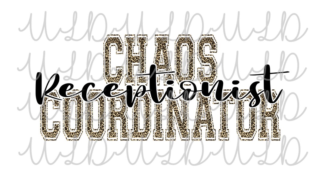 Chaos Coordinator Receptionist PNG Digital Design for Screens or ...