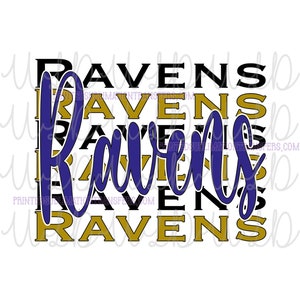 Ravens PNG Sublimation, Water Slide Design *instant Download* Digital ...