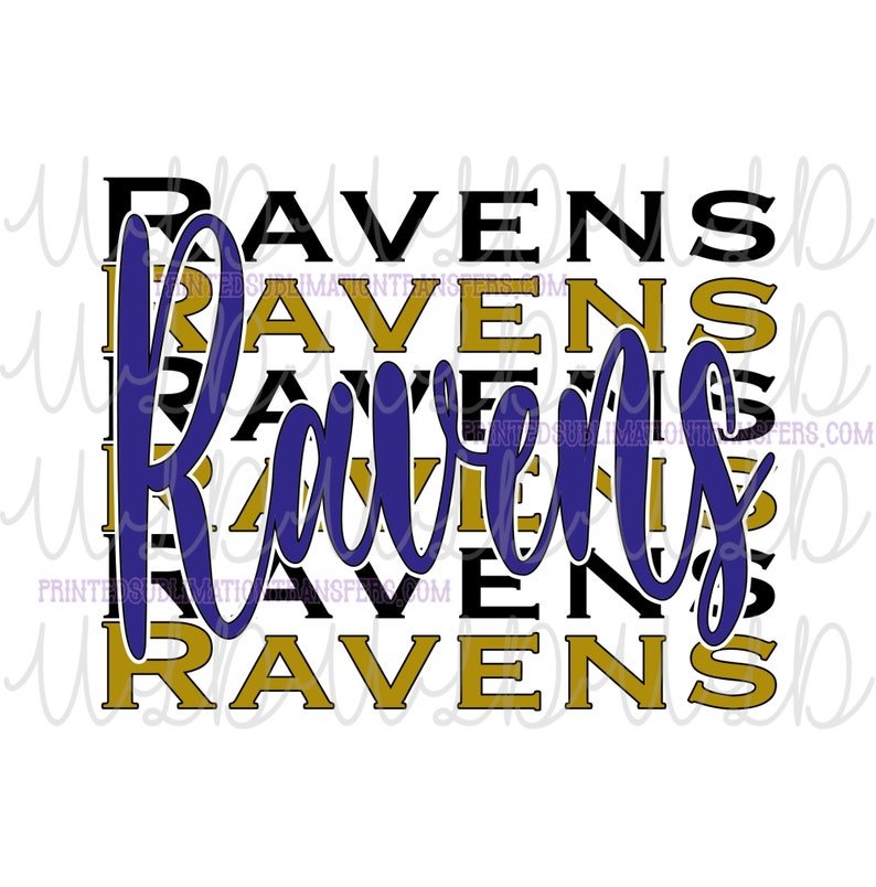 Ravens PNG Sublimation, Water Slide Design *instant Download* Digital ...
