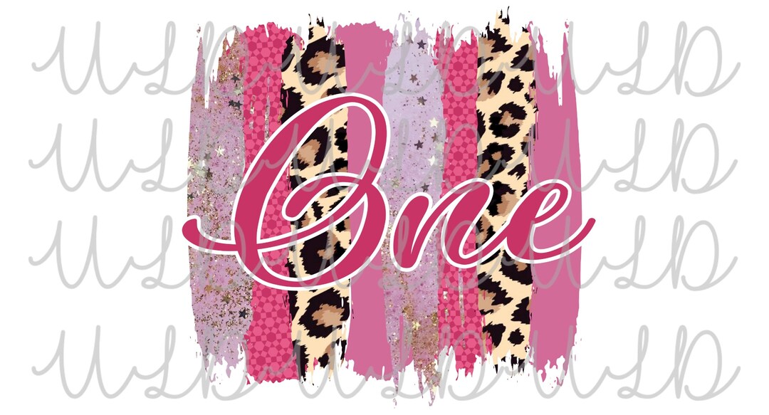 One Pink/leopard PNG Sublimation Design *instant Download* Digital ...