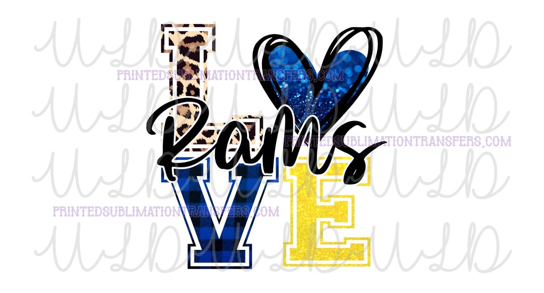 Love Rams PNG Sublimation, Water Slide Design *instant Download ...