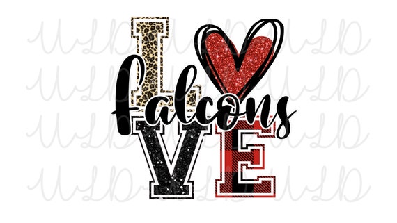 LOVE Falcons PNG Digital Design for Screens or Sublimation - Etsy New ...