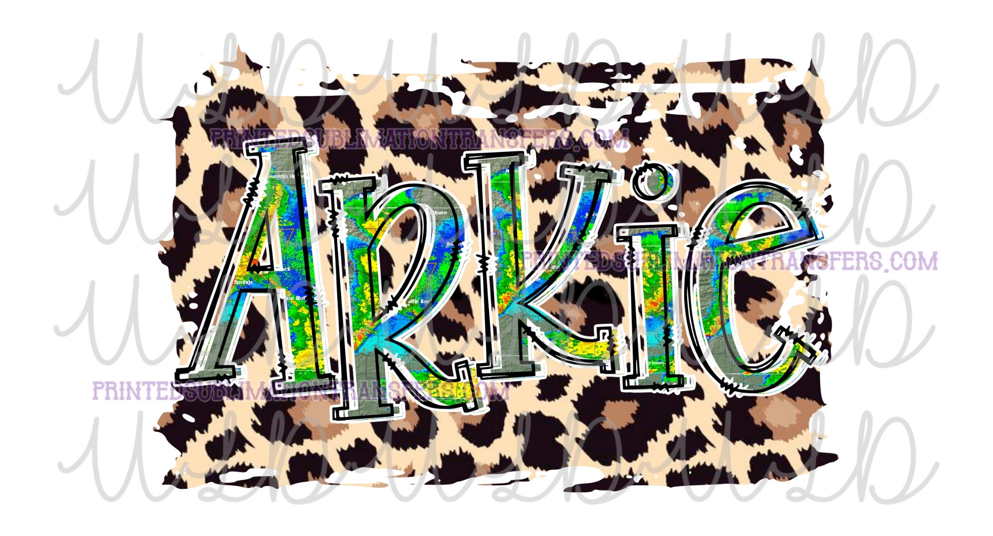 Arkie Leopard Radar Sublimation Design *READY to PRESS* Print Transfer ...