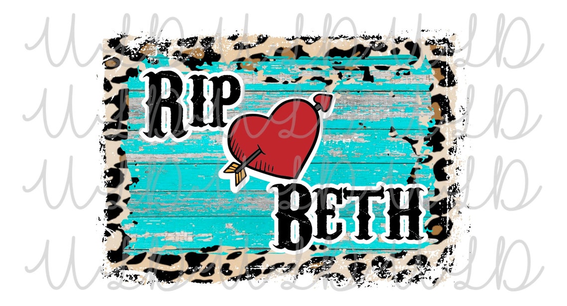 Rip & Beth Sublimation Design READY to PRESS Print Transfer - Etsy