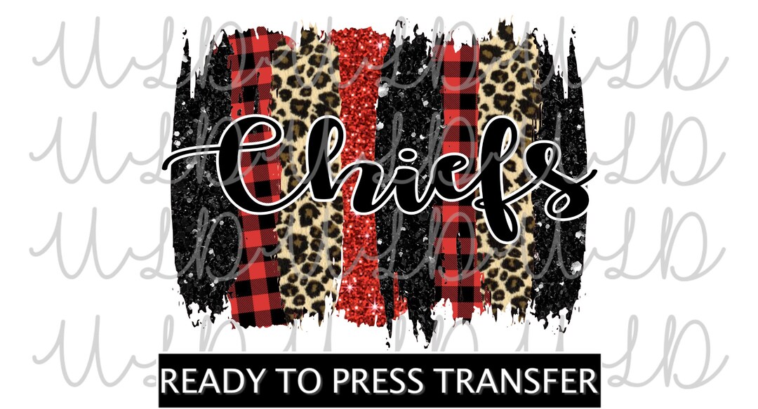 Chiefs Sublimation Design *READY to PRESS* Print Transfer, Red/black ...