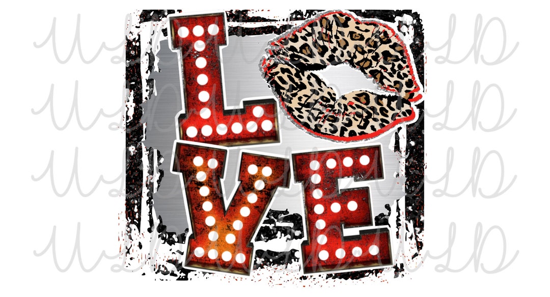 LOVE Leopard Lips PNG Digital Design *instant Download* Transfer ...