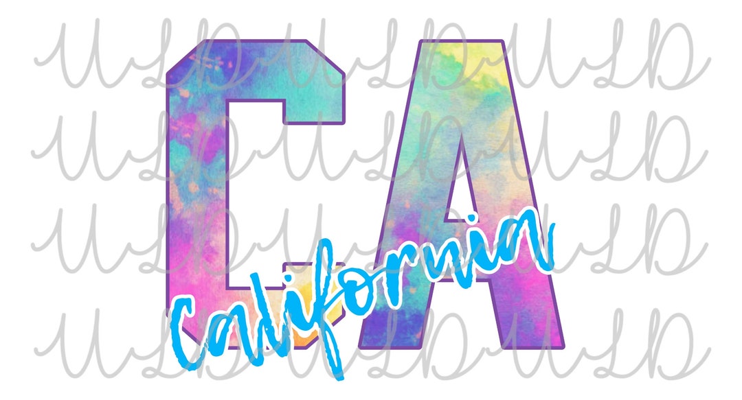 CA California PNG Digital Design for Screens or Sublimation *instant ...