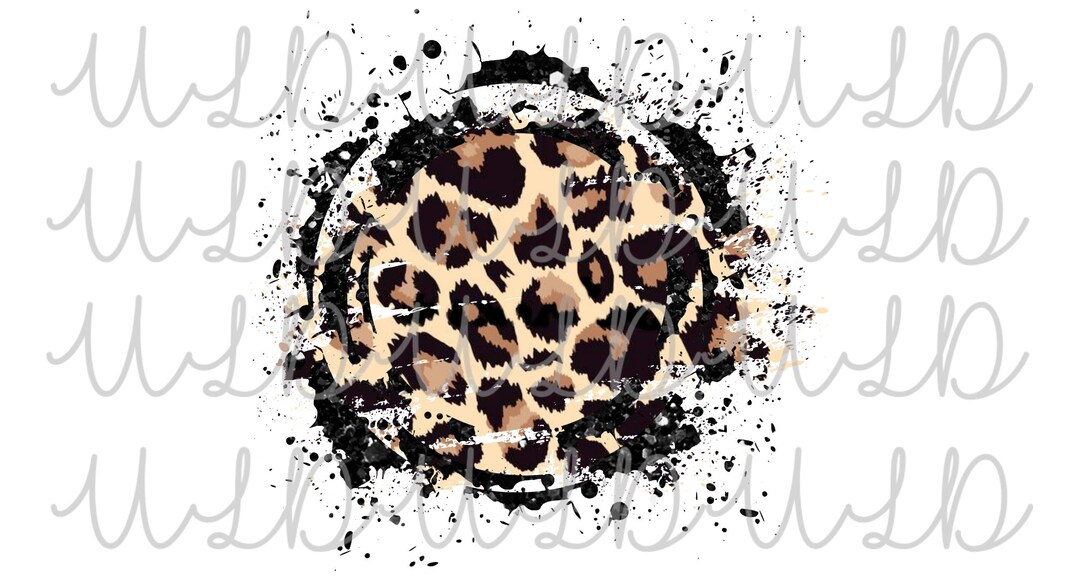 Leopard Black Glitter Grunge Background PNG Digital Design for Screens ...