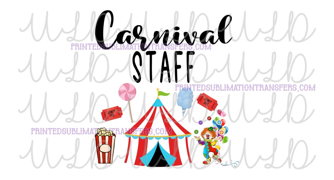 Carnival Staff PNG Digital Design for Sublimation, Water Slide, and ...